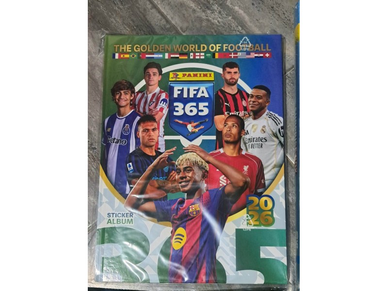 FIFA 365 2026 Panini Tvrdokoričen album