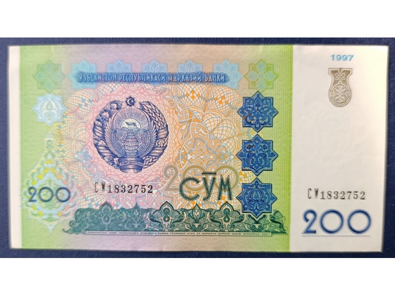 Uzbekistan - 200 som - 1997