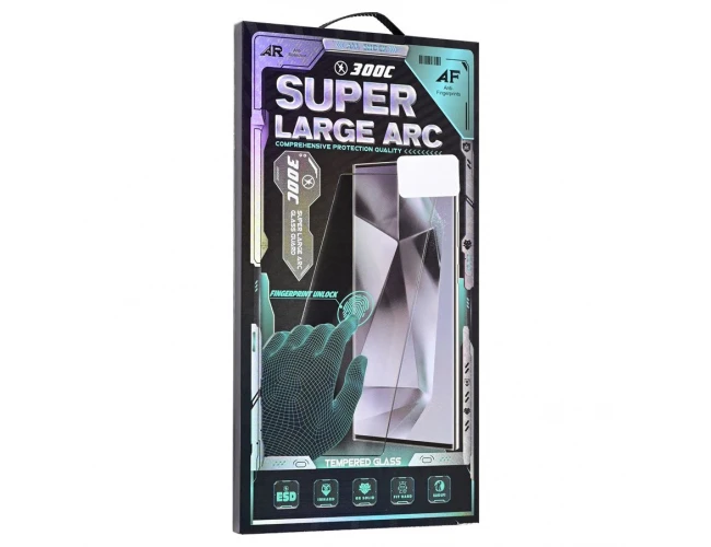 Red S938B - BK zaštitno staklo za Samsung Galaxy S25 Ultra - Tempered Glass 2.5D full glue, crni, fingerprint unlock