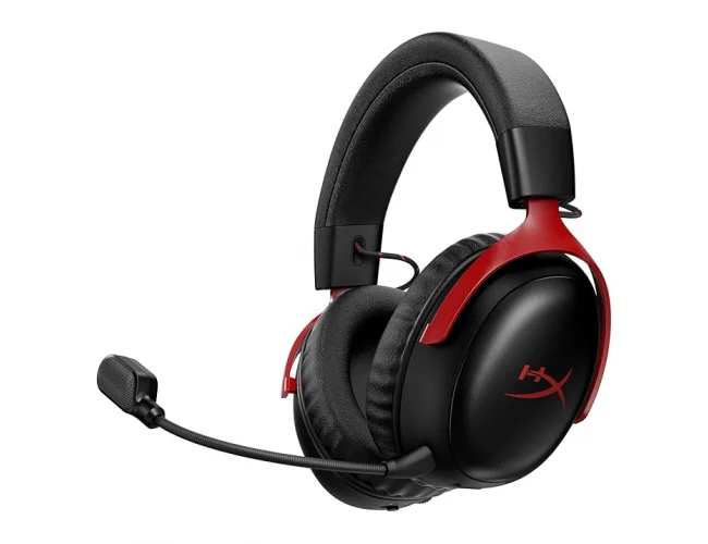 HyperX Cloud III S Core slušalice - bežične, Bluetooth, gejming, crno - crvene