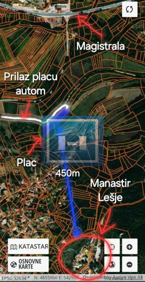 Prodaja, plac, 758m², Lešje, Paraćin