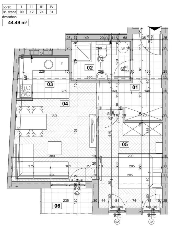 Prodaja, dvosoban stan, 44m², Centar, Novi Sad