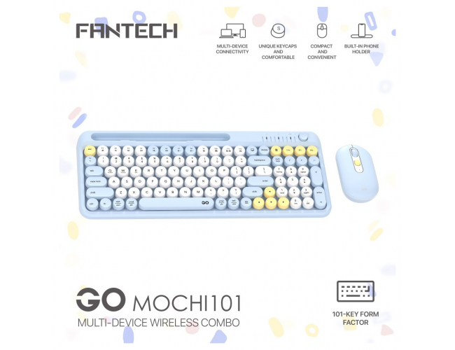 Fantech WK-899 GO mochi101 bežična tastatura i miš plava
