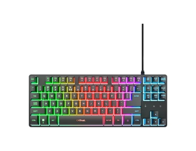 Trust GXT833 - BK tastatura - žična, RGB, TKL, gejming, crna