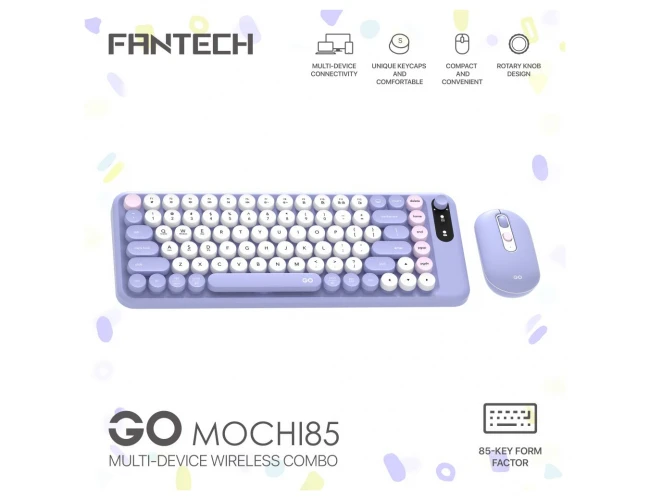 Fantech WK-898 GO mochi85 bežična tastatura i miš ljubičasta