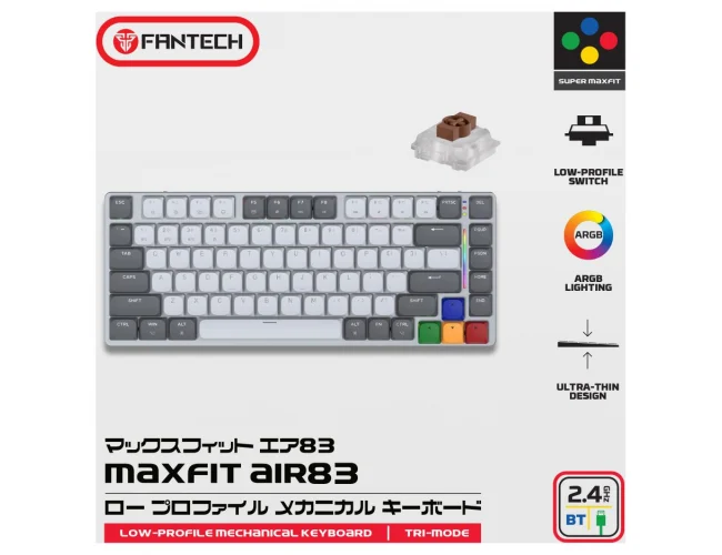 Fantech MK915 Maxfit Air83 (brown switch) mehanička bežična gejmerska tastatura