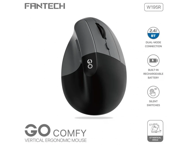 Fantech W195R GO comfy bežični miš sivi