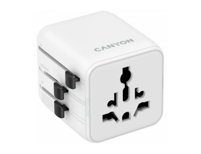 Canyon Travel Adapter OnTour One strujni adapter - EU, UK, US, AUS, beli