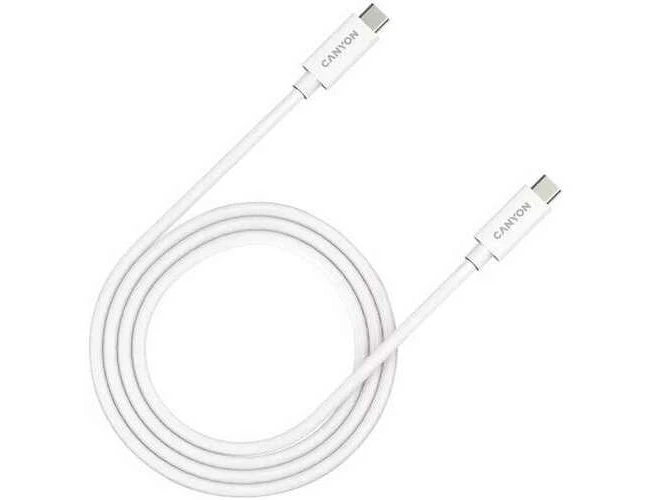 Canyon CNS-USBC44W beli kabl za punjač USB C (muški) na USB C (muški) 1m
