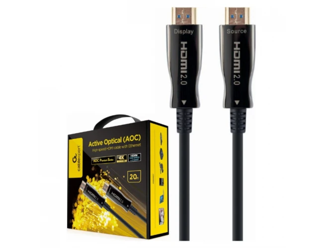 Gembird (CCBP-HDMI-AOC-20M-02) HDMI (muški) na HDMI (muški) aktivni optički kabl 20m crni