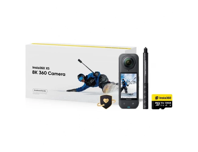 Insta360 X5 Snowboard Bundle Akcione kamere - bundle za snowboard, 5.7K video, stabilizacija, vodootporna