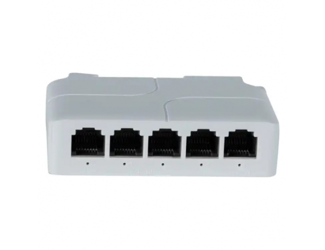 Gembird POE - EXT - 14F - 5 POE extender - 5 portova, 100 Mbps, 3060W, 8W po portu, 44 - 57V DC, 100m, 802.3afat