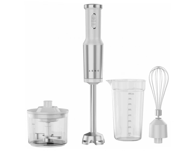 Aeno Hand Blender blender - 1200W, beli, Tiger Teeth sekač, mutilica, multipraktik, čaša