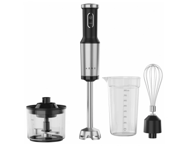Aeno Hand Blender blender - 1200W, crni, Tiger Teeth sekač, mutilica, multipraktik, čaša