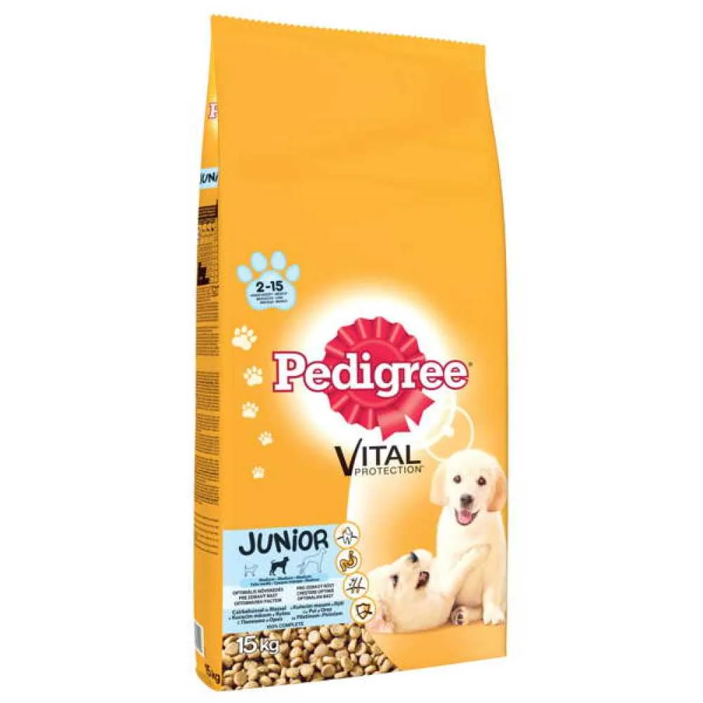 PEDIGREE hrana za pse JUNIOR Medium Vital Protection - Piletina 15kg