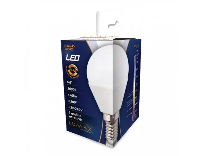 Lumax led sijalica P45 E14 hladno bela 6W (35-50W)