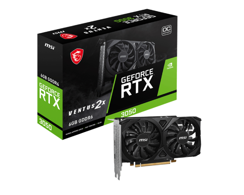 Grafička karta MSI GeForce RTX 3050 VENTUS 2X E 6G OCID: EK000796108