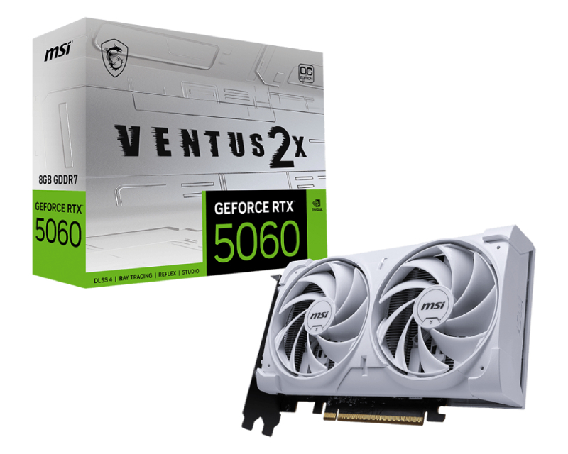 Grafička karta MSI GeForce RTX 5060 8G VENTUS 2X OC WHITEID: EK000796105