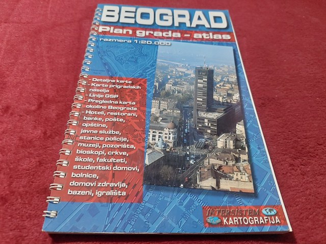 Beograd plan grada atlas 1:20000