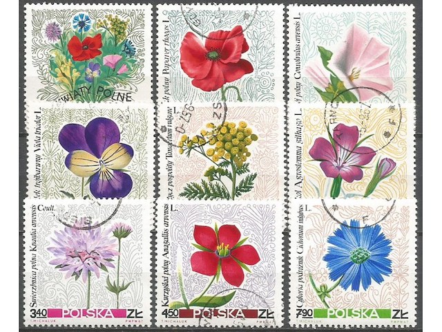 Poljska,Flora 1967.,žigosano