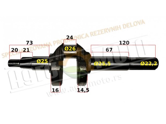 Radilica kosilice LC1P65FE-2 WBW170
