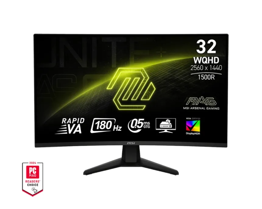 MSI 32 inča 32CQ6F MAG WQHD 2560x1440 Rapid VA 180 Hz zakrivljeni gaming monitor
