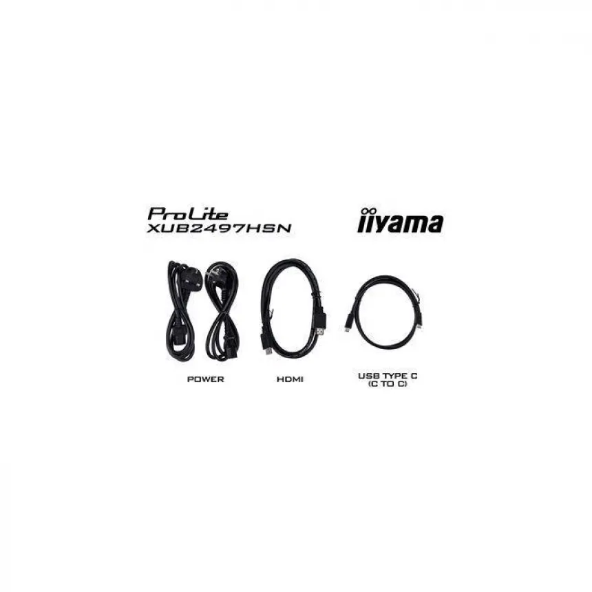 IIYAMA 24" XUB2497HSN-B1 1920 x 1080 100Hz, 1ms, USB HUb Type C 65W, RJ45