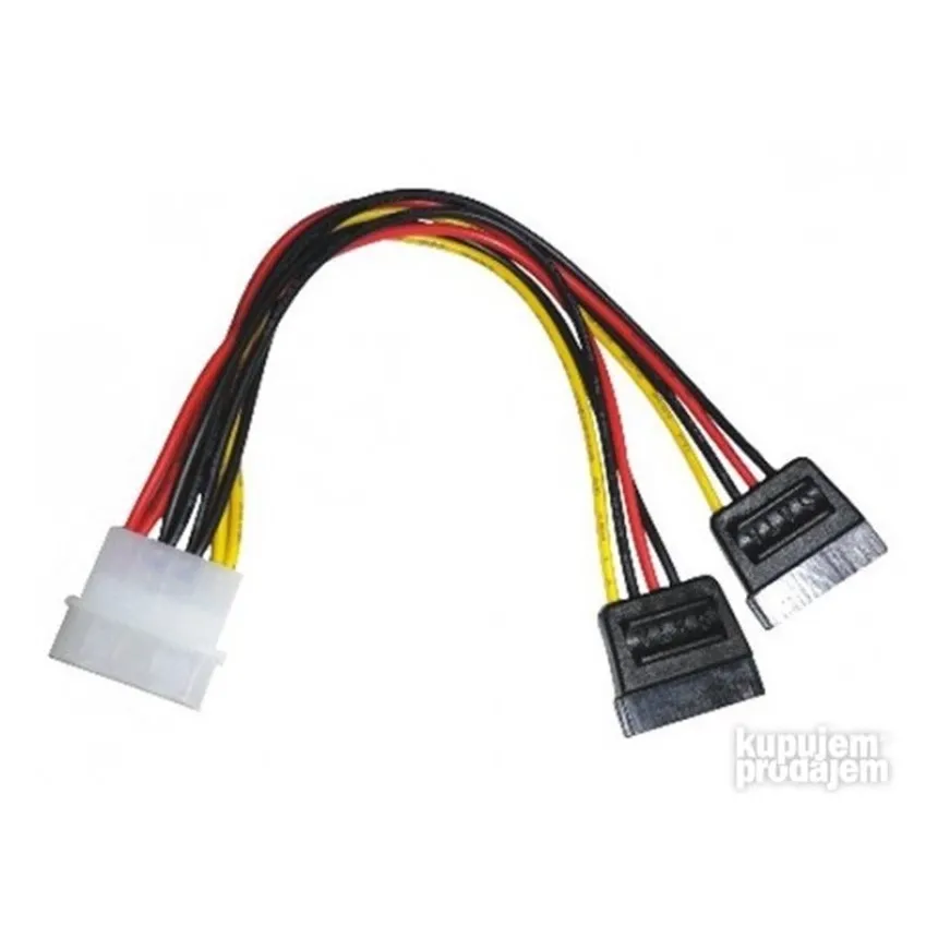 Kabl CORTO NAPAJANJE Interni Y Racva SATA 0.16m (Molex na 2x SATA)