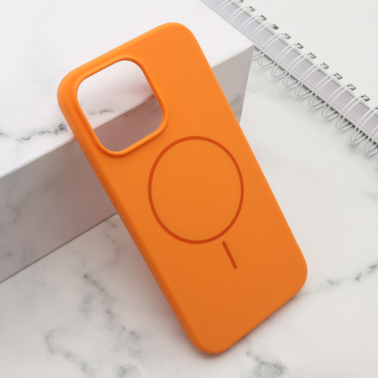 Zastitna maska (futrola) FLEX MagSafe - iPhone 15 Pro Max (6.7) narandzasta (MS)