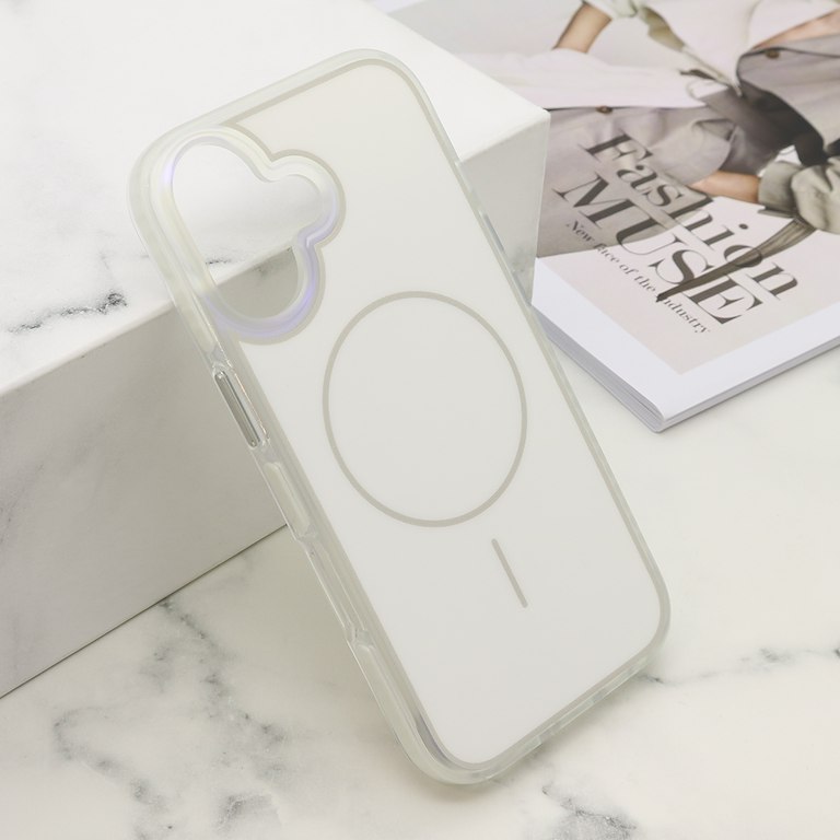Zastitna maska (futrola) AMBER RING MagSafe - iPhone 17 bela (MS)