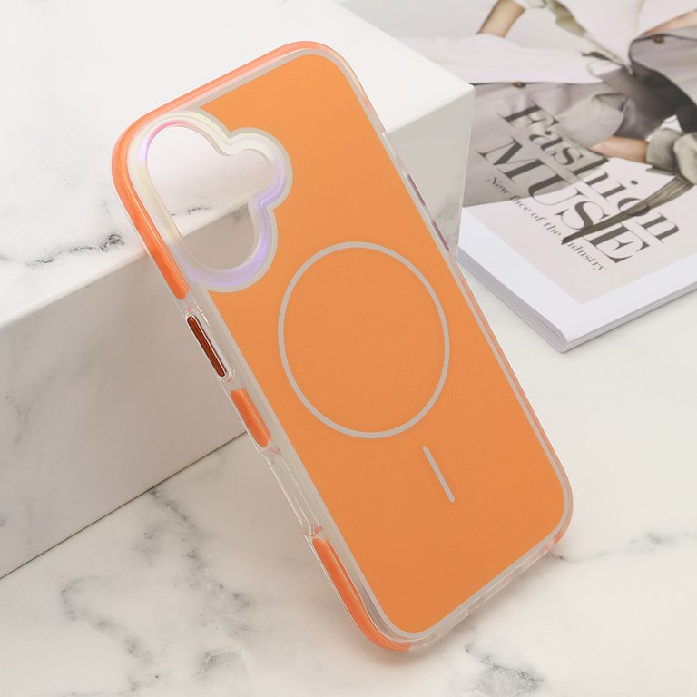 Zastitna maska (futrola) AMBER RING MagSafe - iPhone 17 narandzasta (MS)