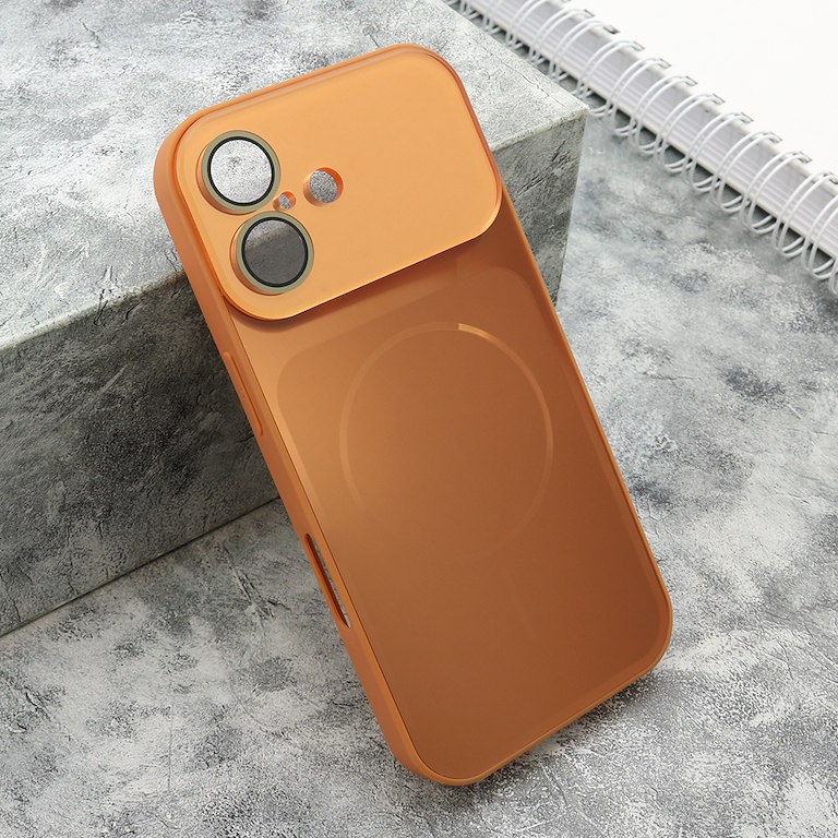 Zastitna maska (futrola) COLOR METAL MagSafe II - iPhone 17 narandzasta (MS)