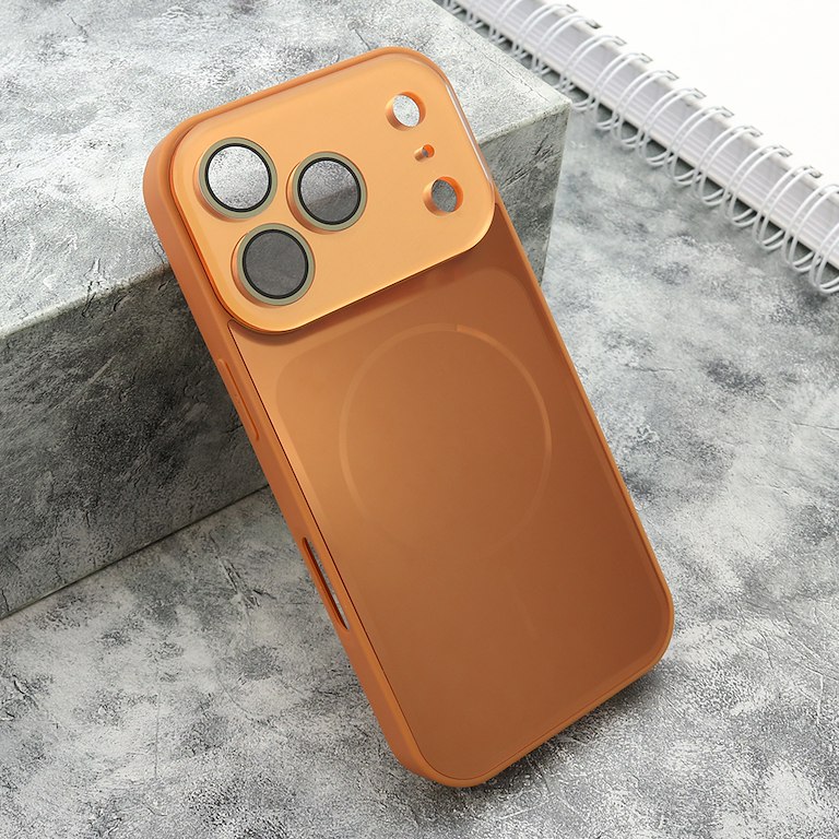 Zastitna maska (futrola) COLOR METAL MagSafe II - iPhone 17 Pro narandzasta (MS)