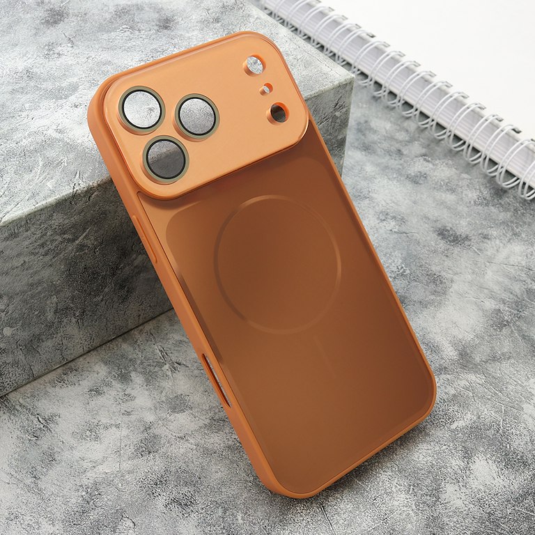 Zastitna maska (futrola) COLOR METAL MagSafe II - iPhone 17 Pro Max (6.9) narandzasta (MS)