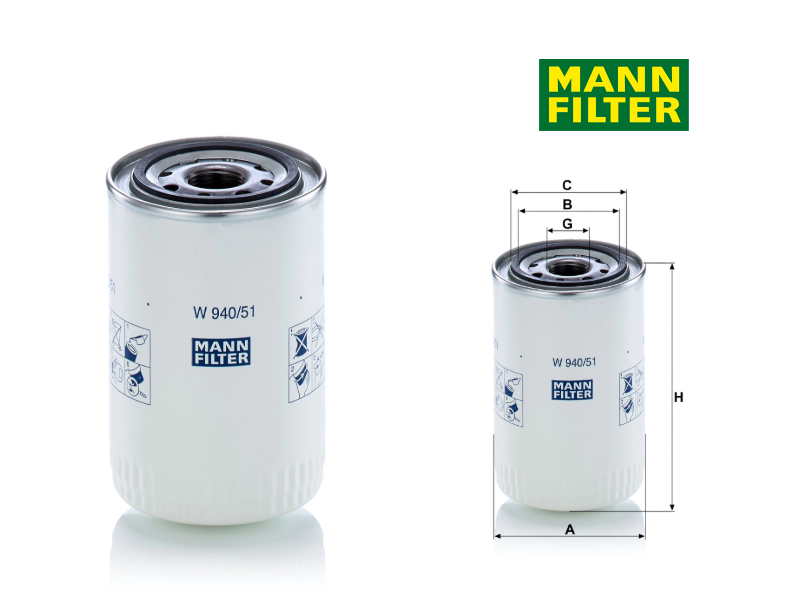 Filter hidraulike W940/51 MANN