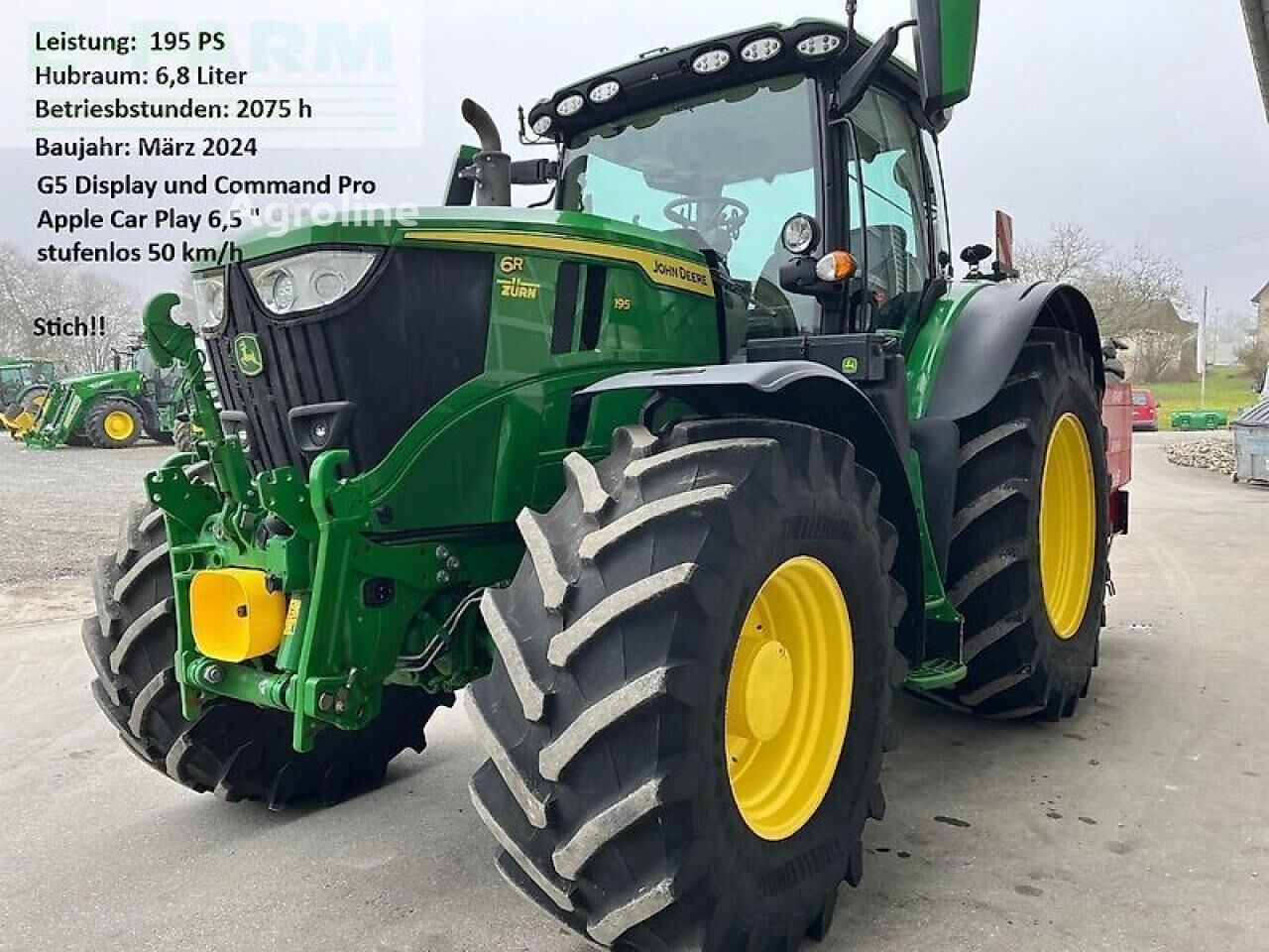 John Deere 6r195 traktor točkaš