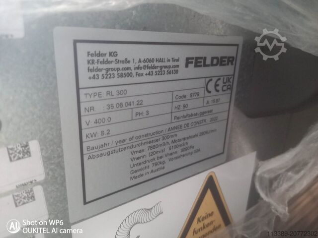 Industrijski usisivač
Felder RL 300
