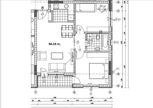 Trosoban stan u izgradnji