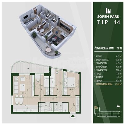 Šopen Park | Četvorosoban stan – 10% popusta