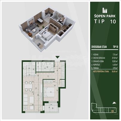Šopen Park | Dvosoban stan – 10% popusta