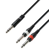 KABEL 6,3 STEREO - 2x6,3 MONO 3m 3STAR