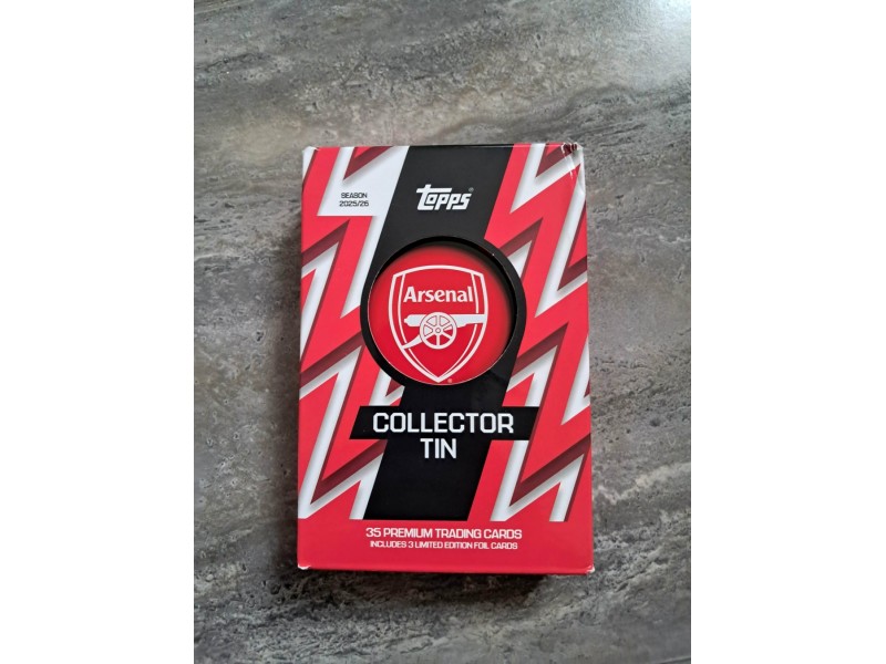 Arsenal FC 2025-26 Kolekcionarska limenka TOPPS