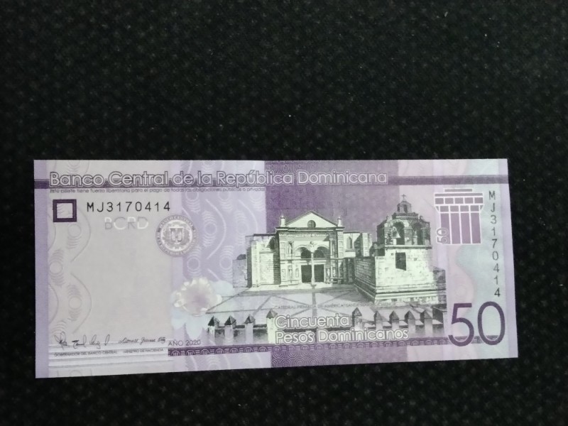 50 pezosa 2020 dominikana UNC