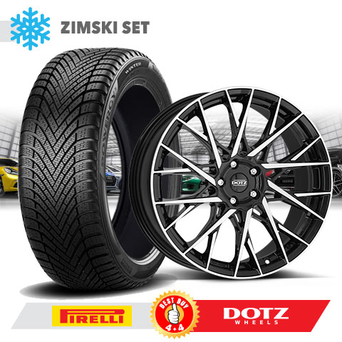 215/55 R18 SET Z PIRELLI + DOTZ FUJI BLK POL 5/108