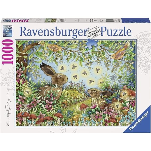 Ravensburger puzzle (slagalice) - 1000 pcs Magic Forest Rabbits RA15172
