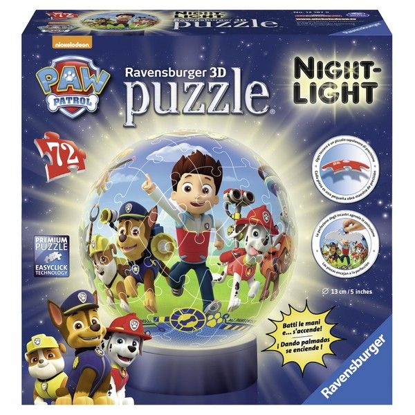 Ravensburger 3D puzzle Noćna lampa 72pcs Paw patrol RA12187