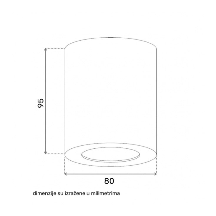 Plafonska lampa 1xGU10 crna IP65