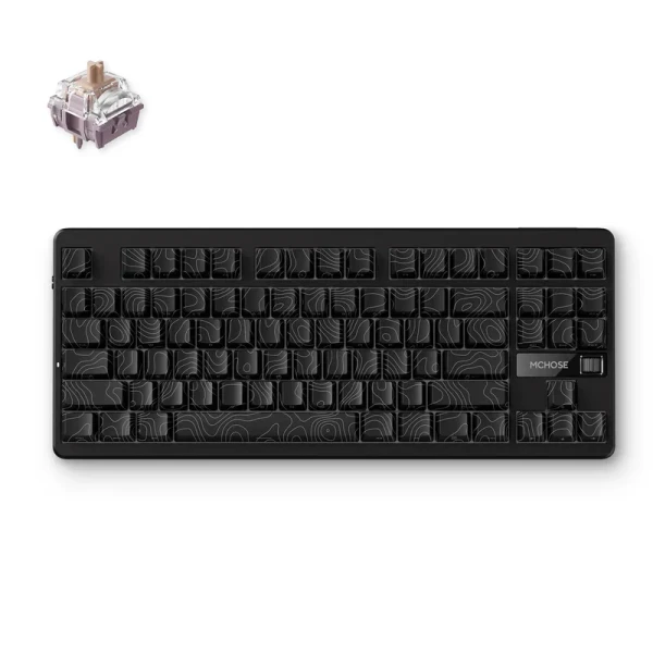 Bežična gaming tastatura MCHOSE G87 Mehanička black topographic