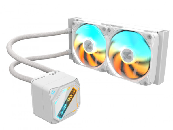 WHITE, GAMING 240 all-in-one liquid cooler, DIY-friendly EZ-Chain fans with slide-lock and DAISY-CHAIN ( GP-GIGABYTE GME 240I )