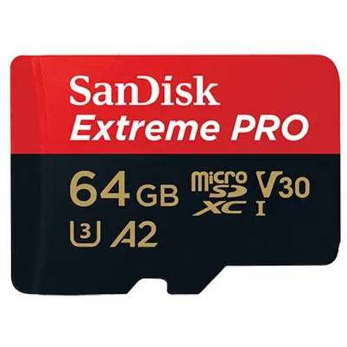 SANDISK SDXC 64GB Micro Extreme Pro 200MB/s A2 C10 V30 UHS-I US+Ad